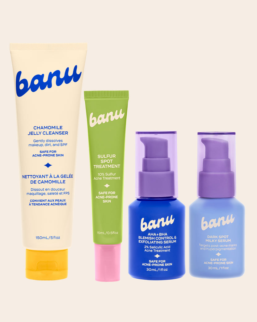 best selling acne-safe products – banuskin